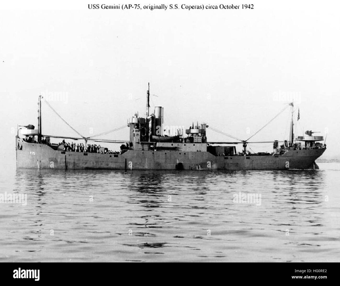 USS Gemini (AP-75 Stock Photo - Alamy