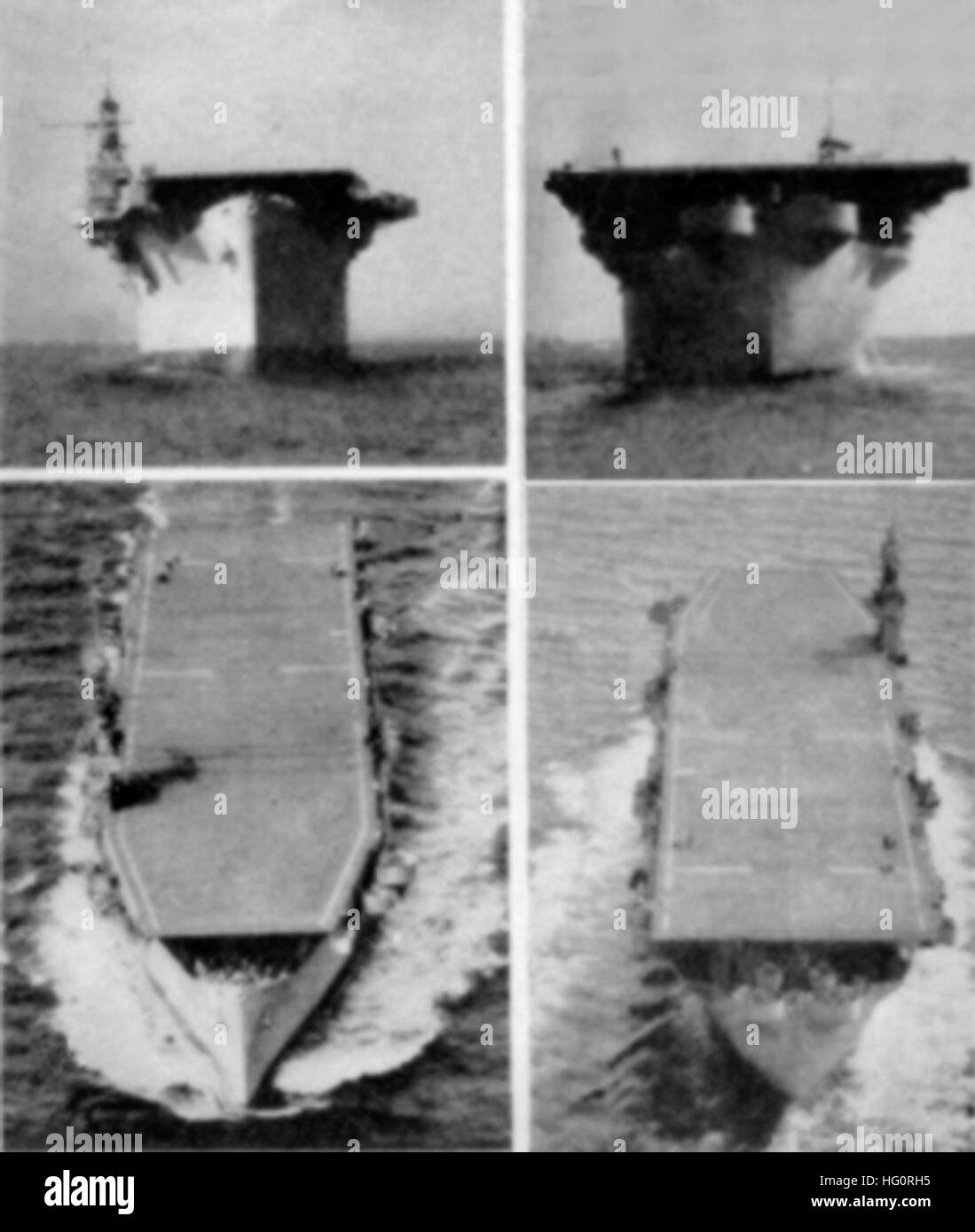 USS Sangamon (CVE-26) front and aft views Stock Photo - Alamy