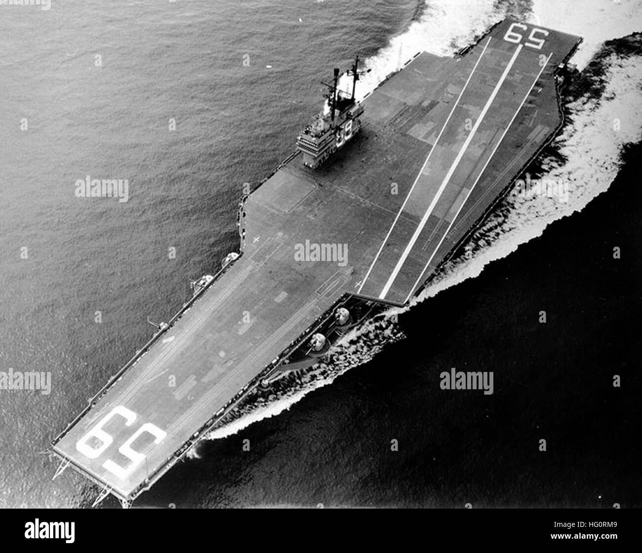 USS Forrestal (CVA-59), trials 1955 Stock Photo - Alamy