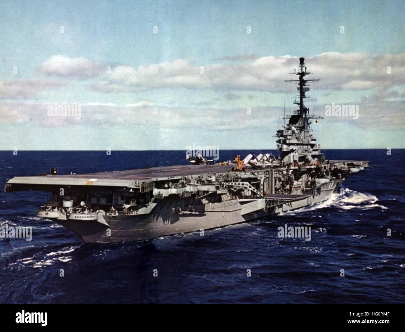 USS Shangri-La (CVA-38) aft view c1957 Stock Photo - Alamy