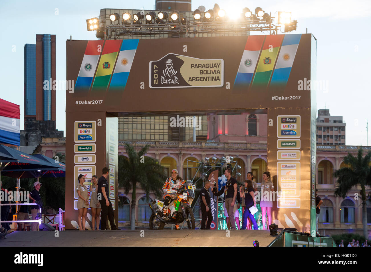 Asuncion, Paraguay. 1st January, 2017. KTM Racing Team, rider Laia Sanz ...