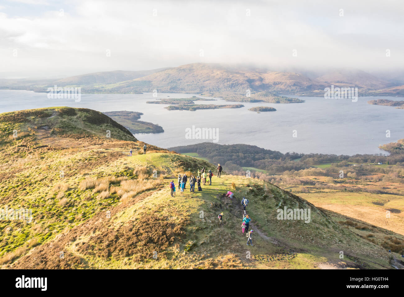 Conic Hill, Balmaha, Loch Lomond, Scotland. 2 January 2017. UK weather ...
