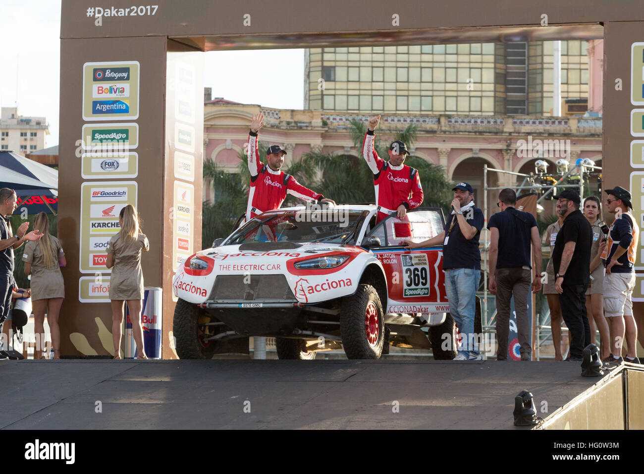 Asuncion, Paraguay. 1st January, 2017. Acciona 100% Ecopowered, driver ...