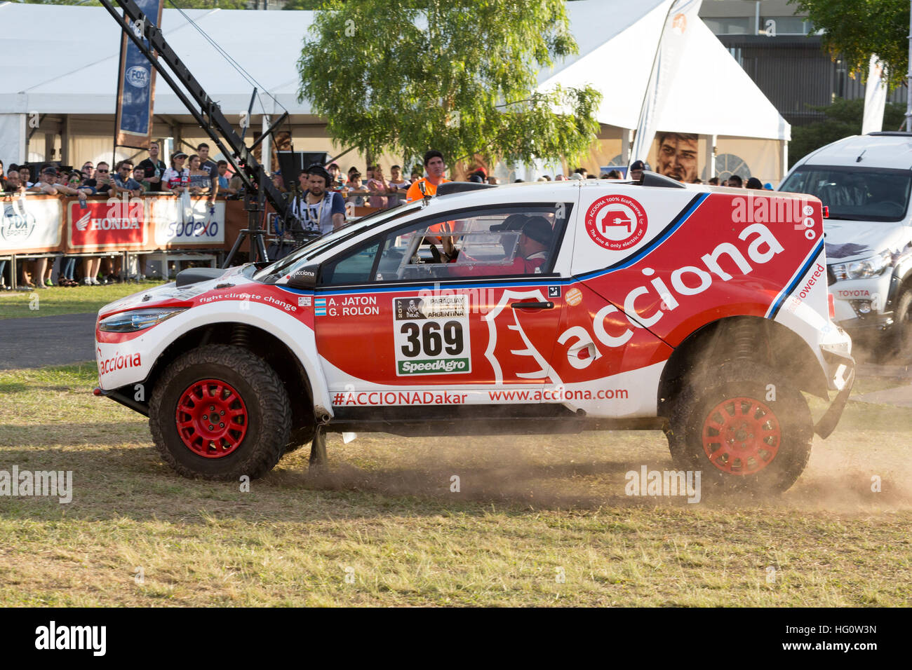 Asuncion, Paraguay. 1st January, 2017. Acciona 100% Ecopowered, driver ...