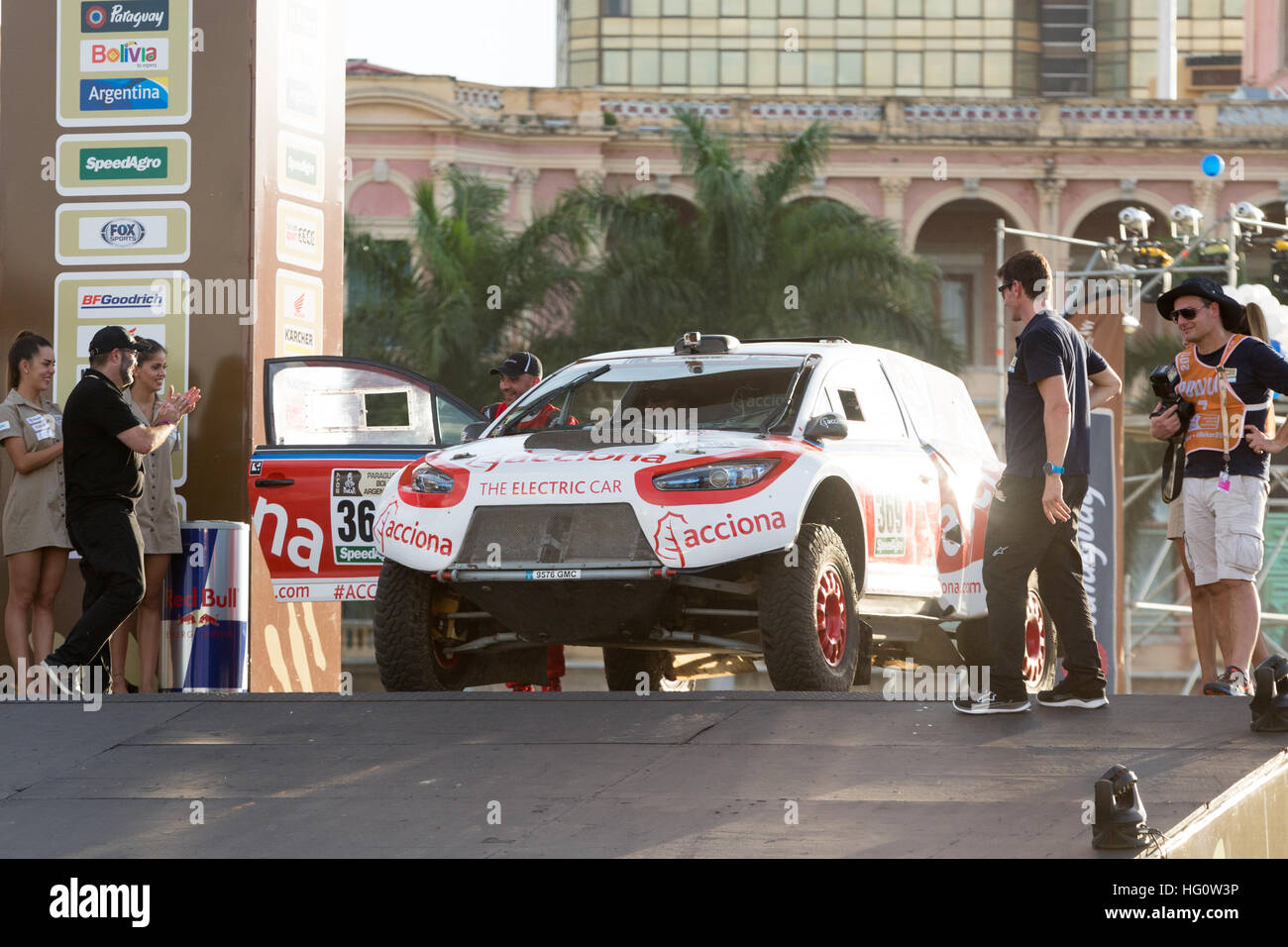 Asuncion, Paraguay. 1st January, 2017. Acciona 100% Ecopowered, driver ...