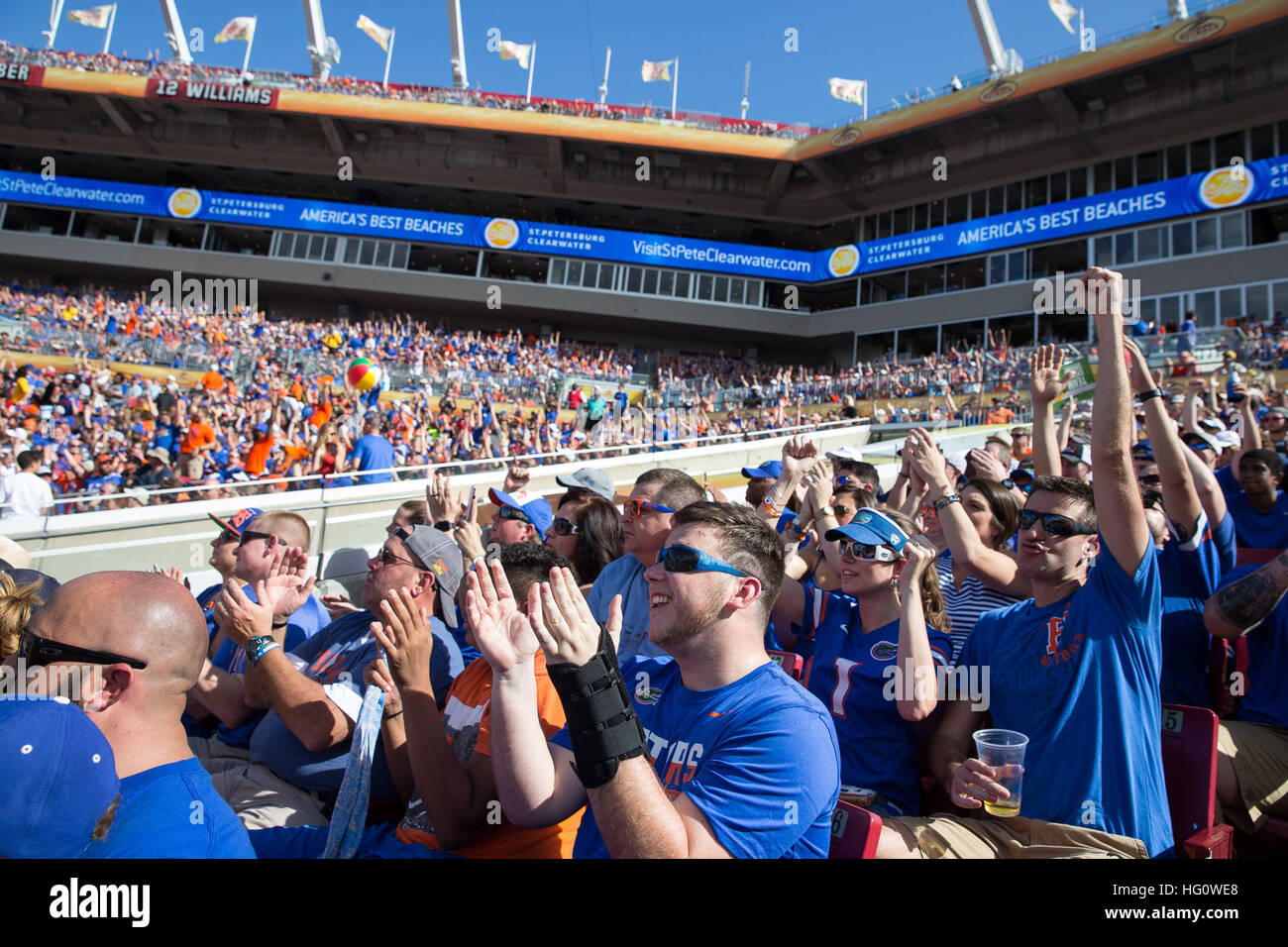 Florida, USA. 2nd Jan, 2017. LOREN ELLIOTT | Times .Florida Gators fans ...