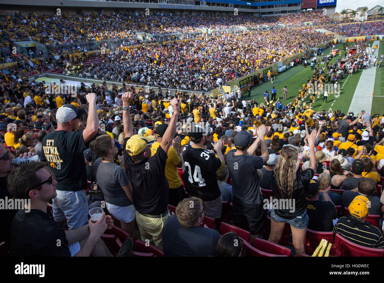 Florida, USA. 2nd Jan, 2017. LOREN ELLIOTT | Times .Iowa Hawkeyes fans ...