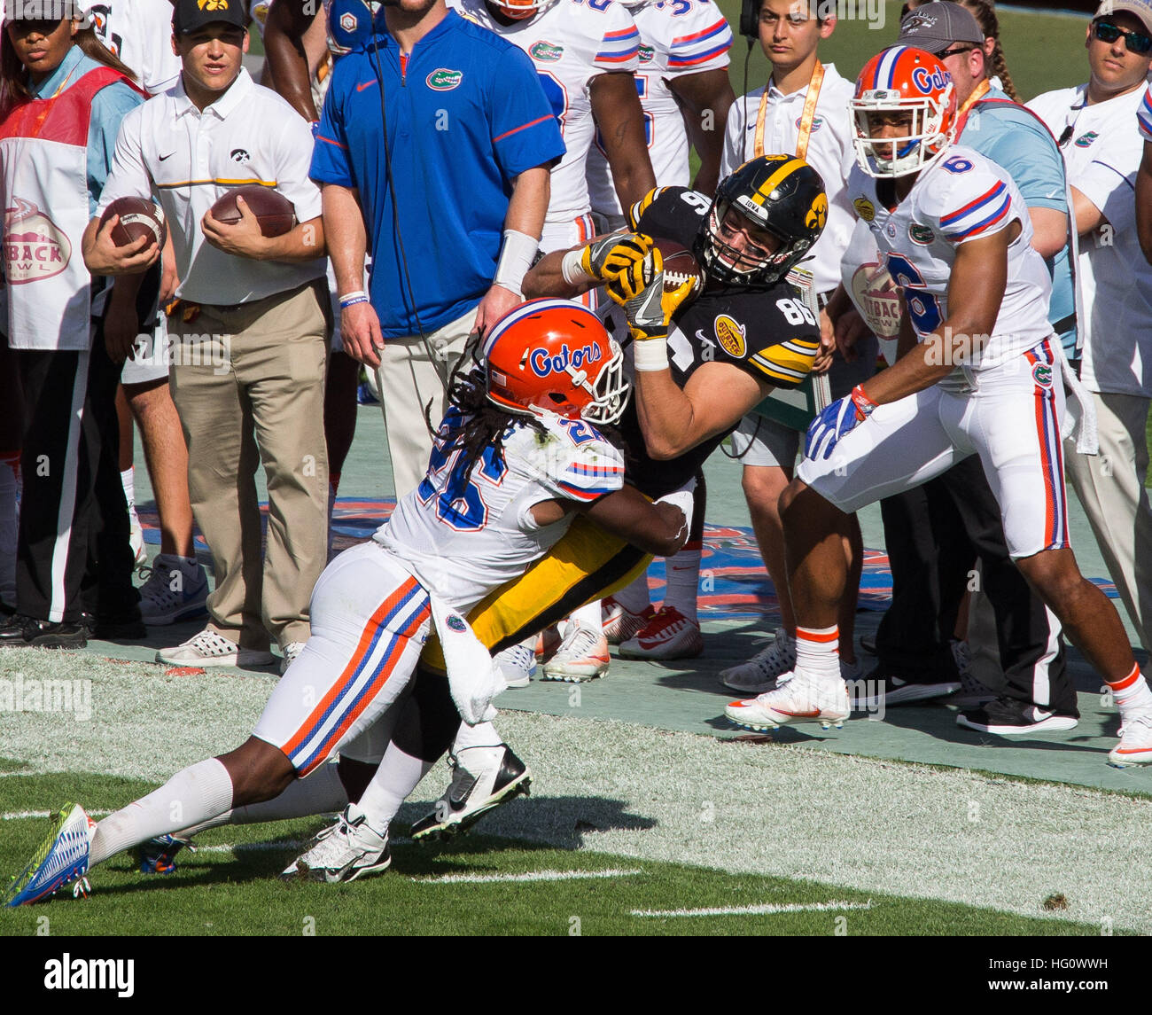 Florida, USA. 2nd Jan, 2017. LOREN ELLIOTT | Times .Iowa Hawkeyes tight ...