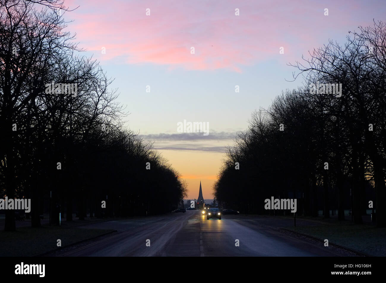London, UK. 3rd January 2017.Cold and Frosty morning at Blackheath and ...