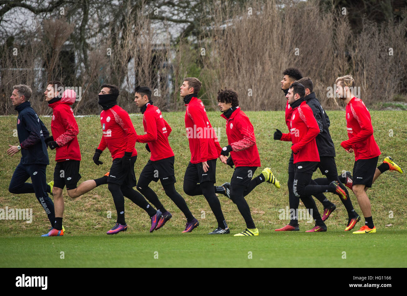 Mainz, Germany. 03rd Jan, 2017. The players of the German Bundesliga ...