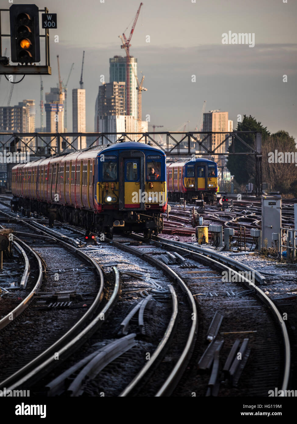 Railway signals tracks clapham hi-res stock photography and images - Alamy