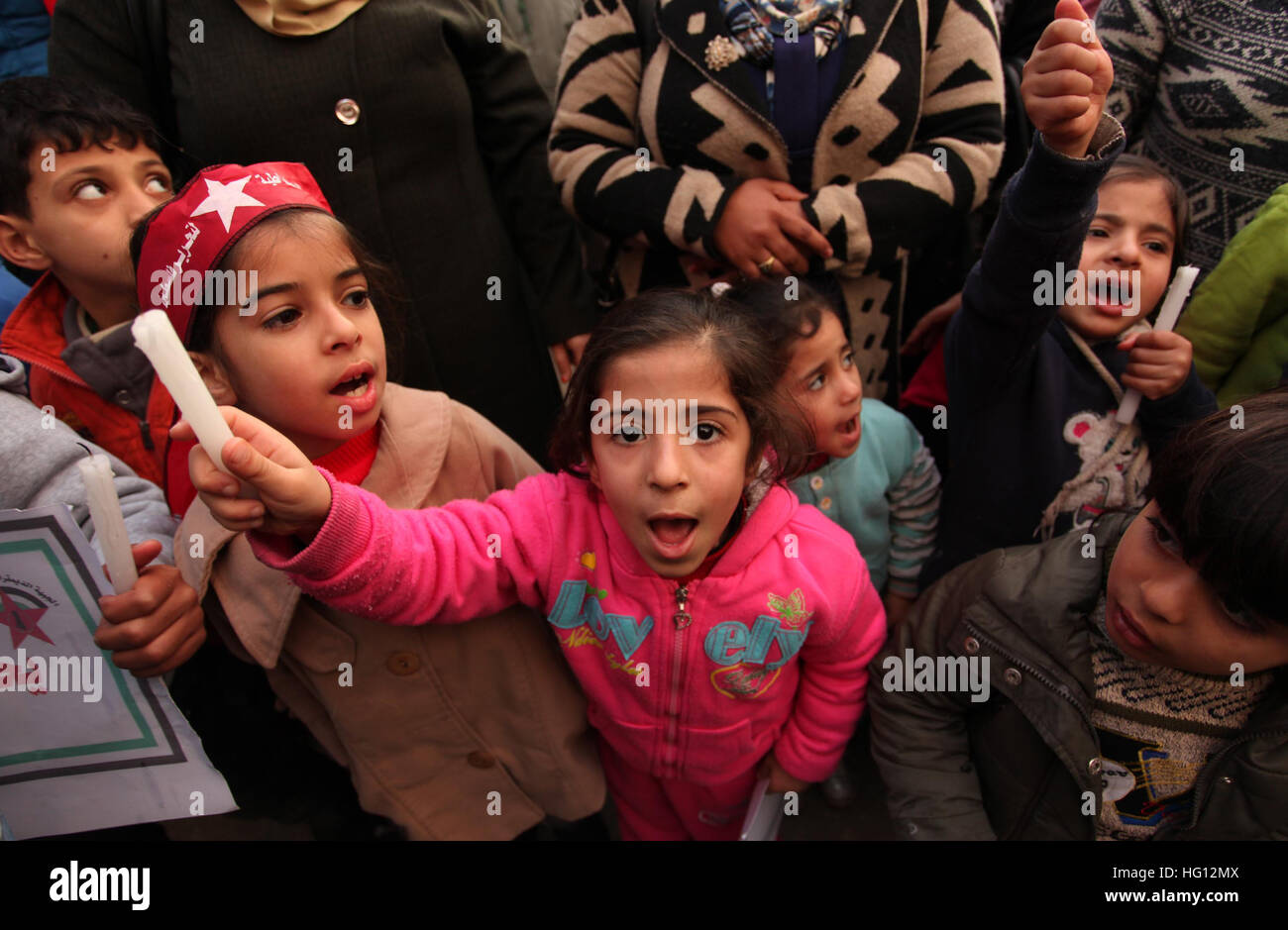 Bureij, Gaza Strip, Palestinian Territory. 3rd Jan, 2017. Palestinian ...