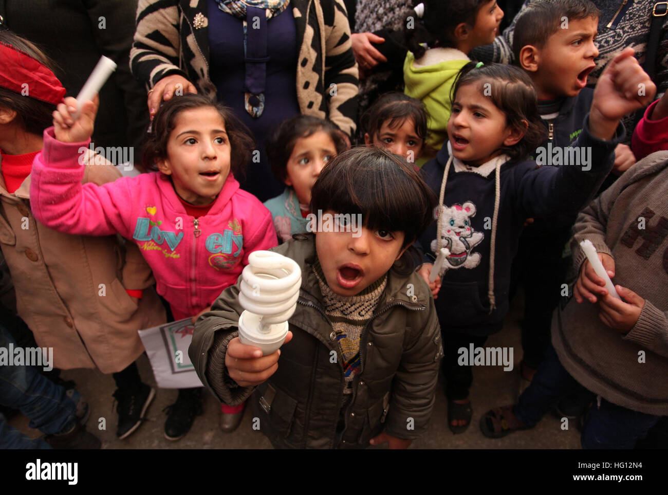 Bureij, Gaza Strip, Palestinian Territory. 3rd Jan, 2017. Palestinian ...