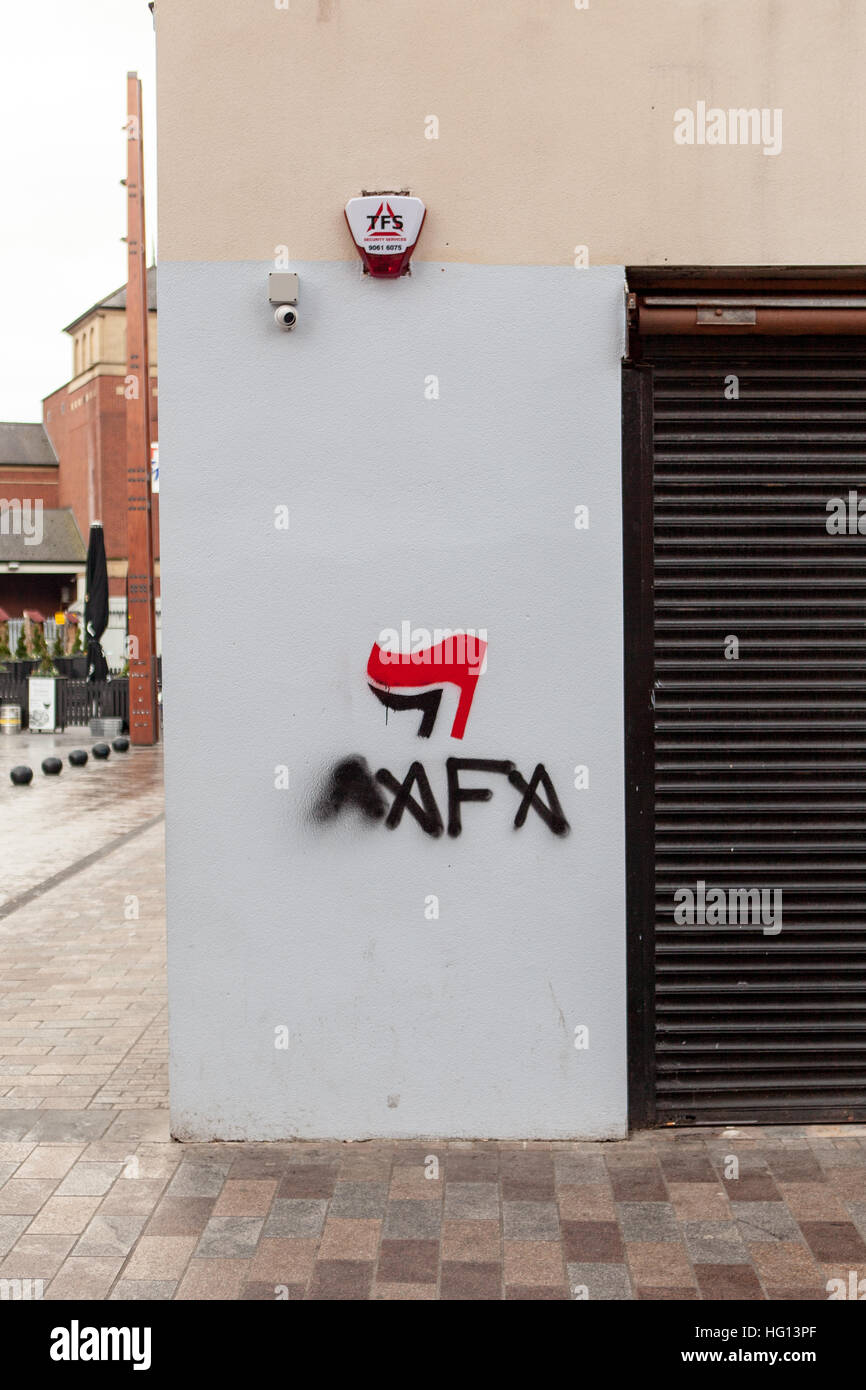 Belfast, Northern Ireland. 03rd Jan, 2017. A new Anti Fascist piece of ...