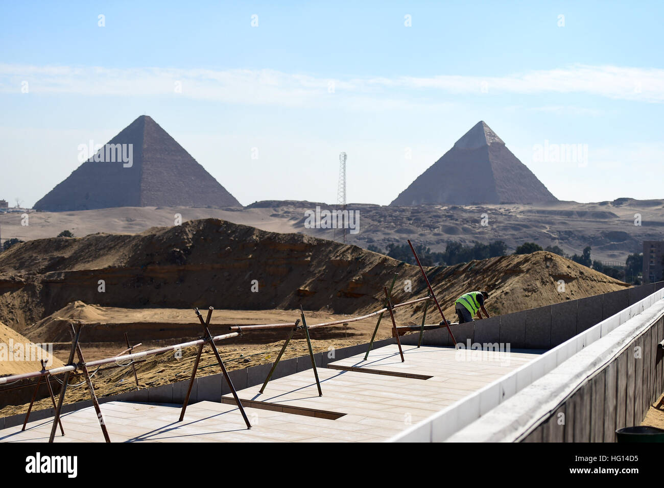 Grand egyptian museum giza pyramids hi-res stock photography and images ...