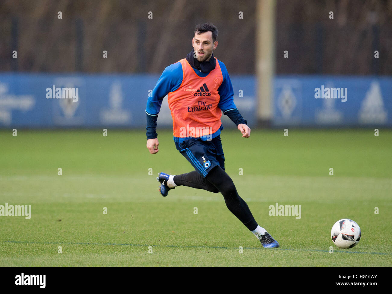 Hamburg, Germany. 4th Jan, 2017. HSV new signing Mergim Mavraj pictured ...