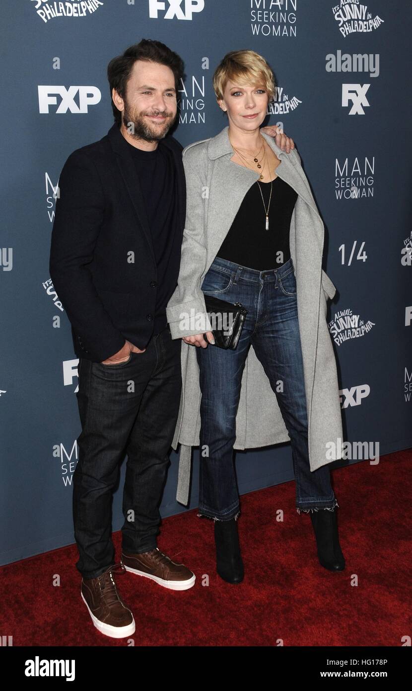 Los Angeles, California, USA. 3rd Jan, 2017. Charlie Day, Mary ...