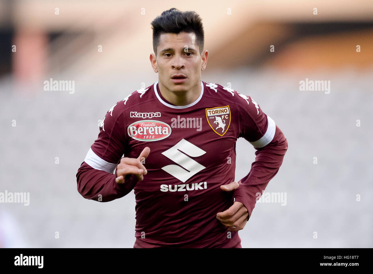 Turin, Italy. 4th Jan, 2017. Juan Manuel Iturbe of Torino FC in action ...