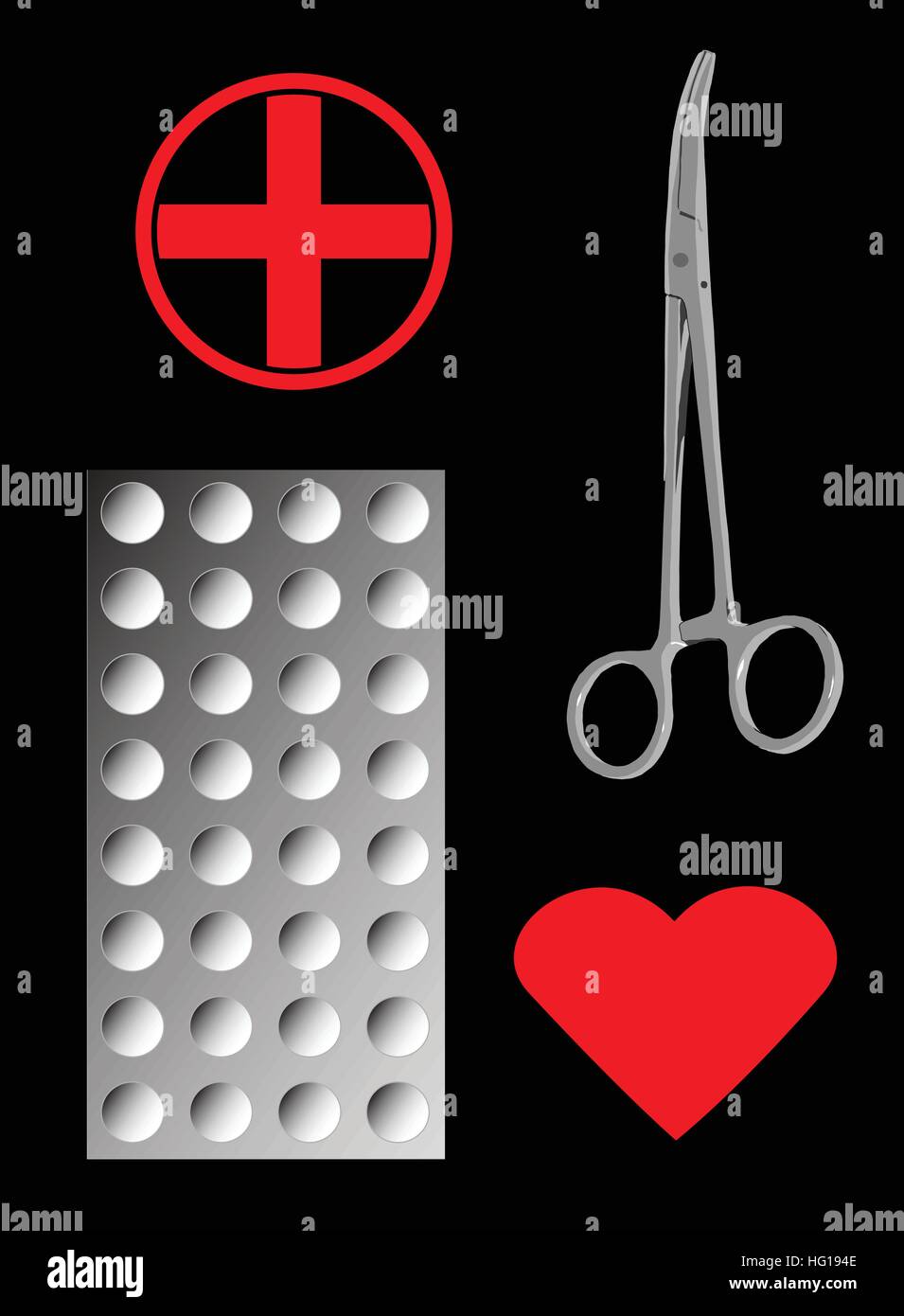 Tablets white red tablets Stock Vector Images - Alamy