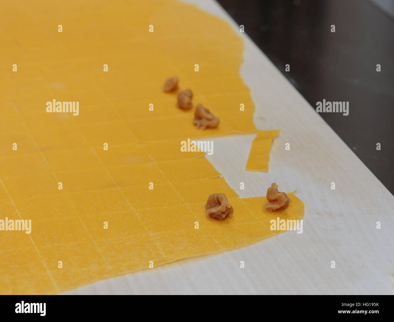 Ravioli Italian Pasta Preparation Stock Photo - Alamy