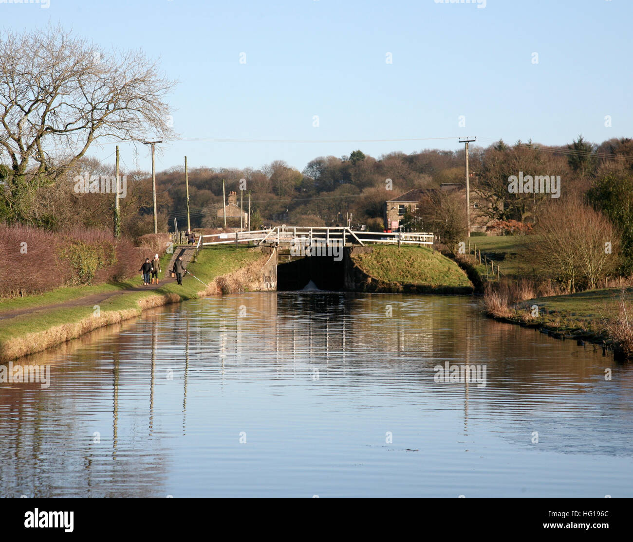 A view of the Leeds Liverpool Canal, Chorley, Lancashire Stock Photo ...