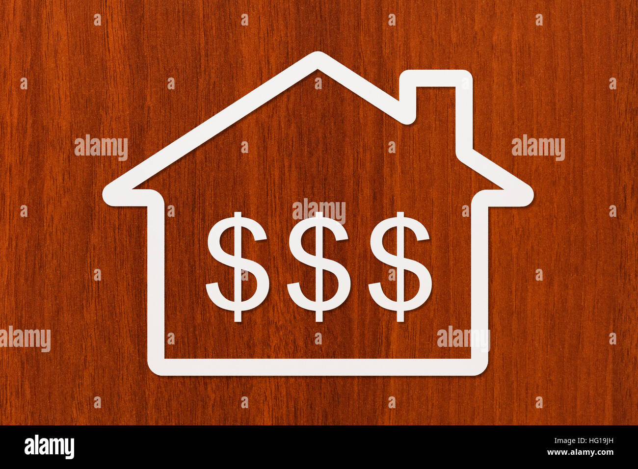 House home symbol dollar sign hi-res stock photography and images - Alamy