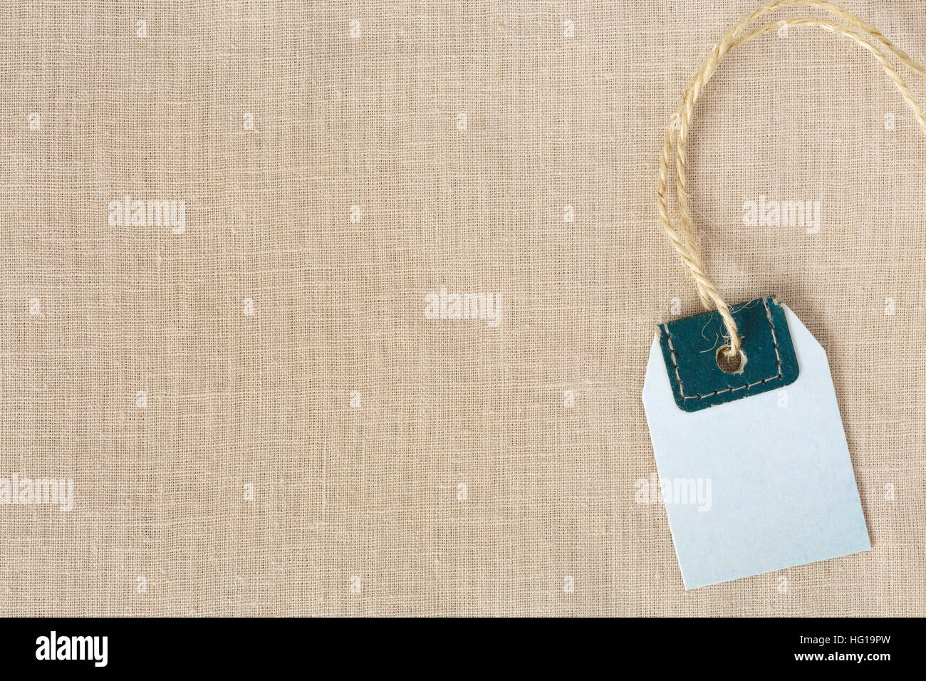 Light neutral beige Fabric Background and blank Price Tag Stock Photo ...