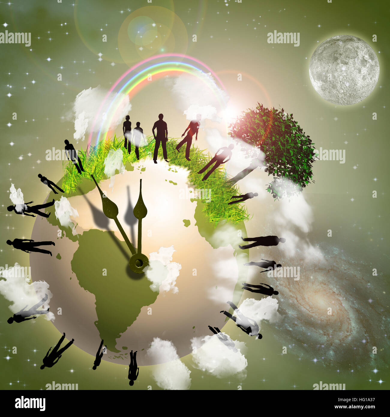 Earth Eco Time Stock Photo - Alamy