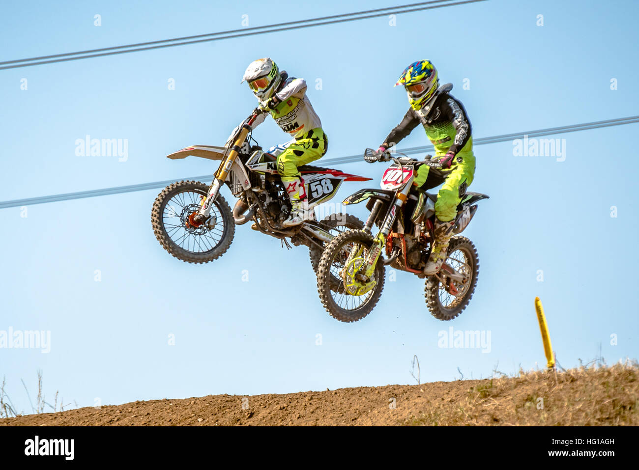 motocross rider in the race Stock Photo - Alamy