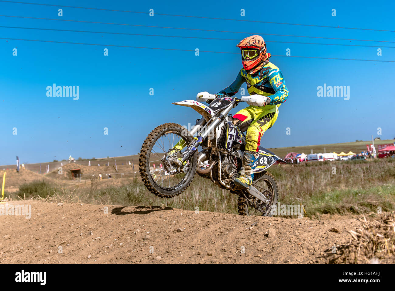 motocross rider in the race Stock Photo - Alamy