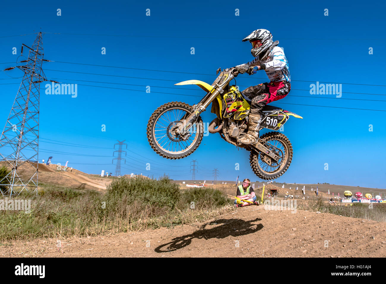 motocross rider in the race Stock Photo - Alamy