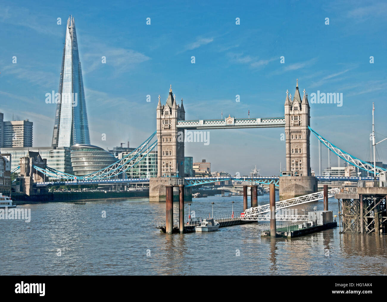 London The Shard Skyscraper and Tower Bridge England Stock Photo - Alamy