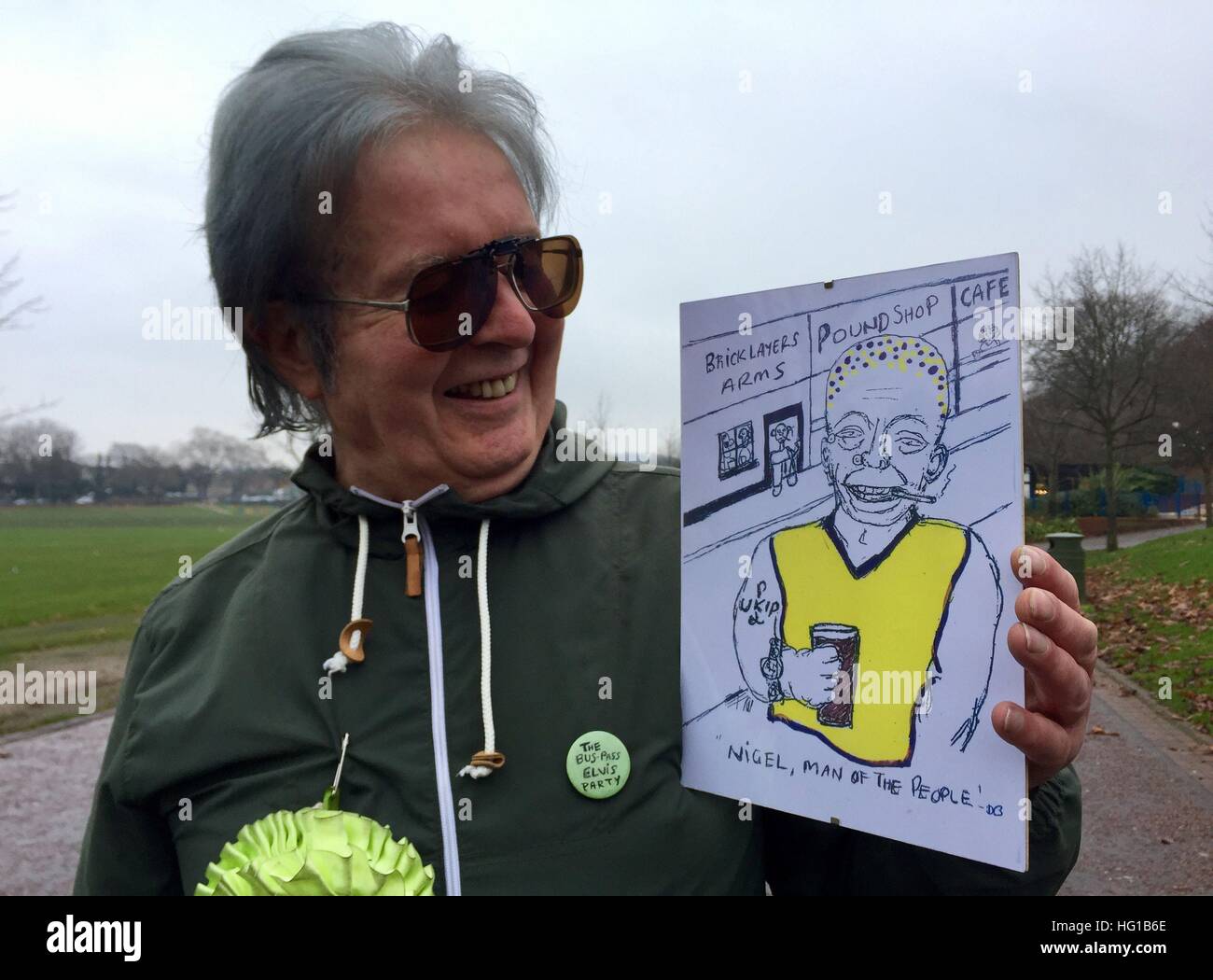 David Bishop of the Bus Pass Elvis party at Forest Recreation Ground in ...