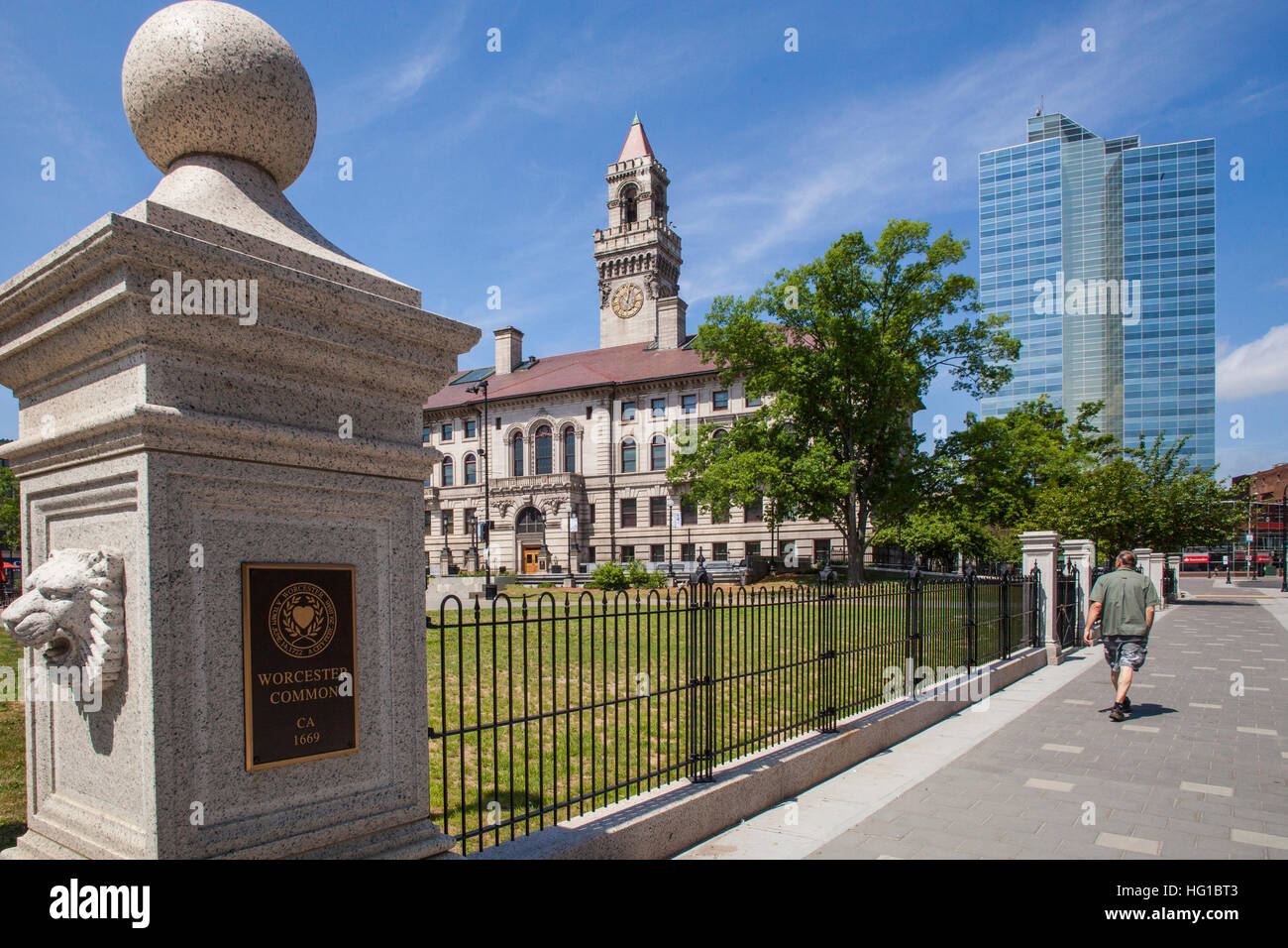Worcester Common in downtown Worcester, Massachusetts Stock Photo - Alamy