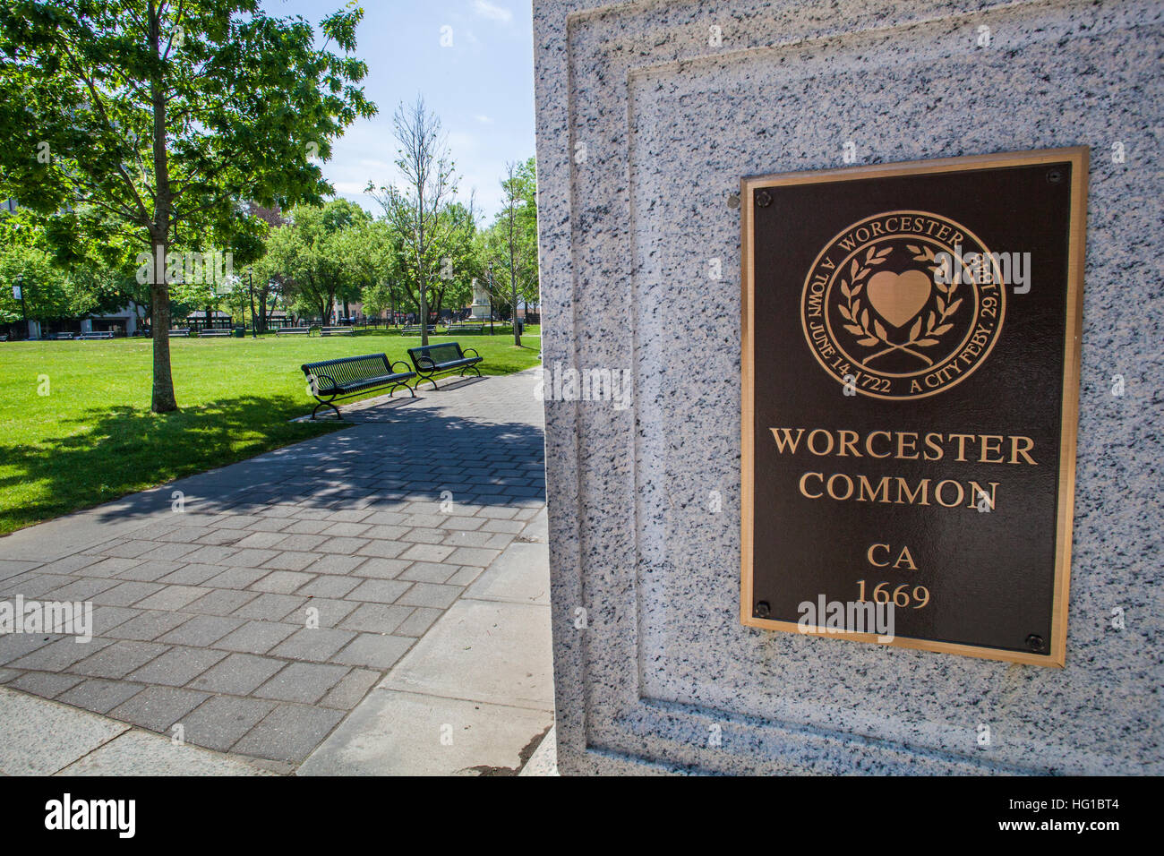 Worcester Common in downtown Worcester, Massachusetts Stock Photo - Alamy