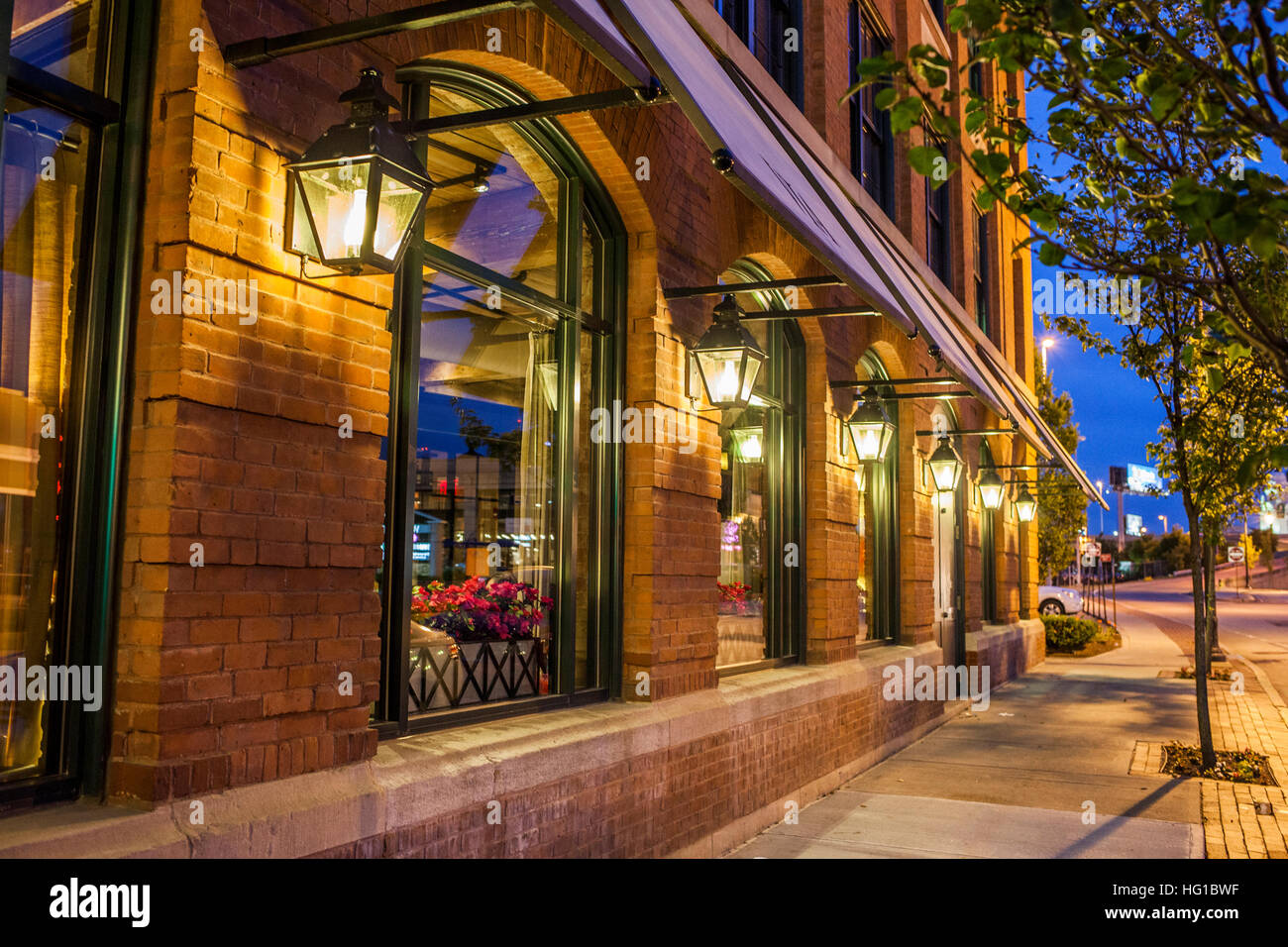 VIA restaurant on Shrewsbury Street - Worcester, Massachusetts Stock ...