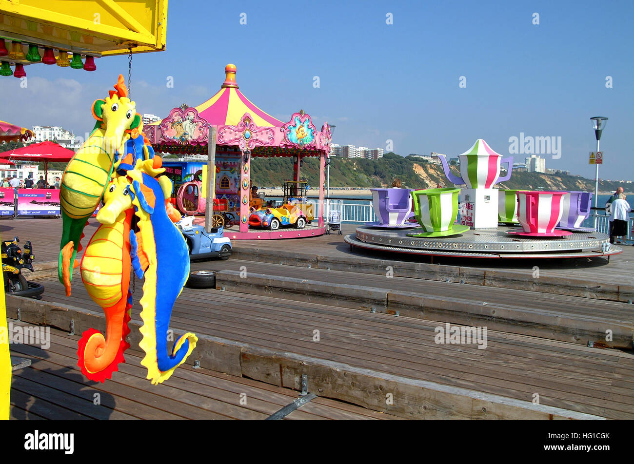 Funfair on Bournemouth pier Stock Photo - Alamy