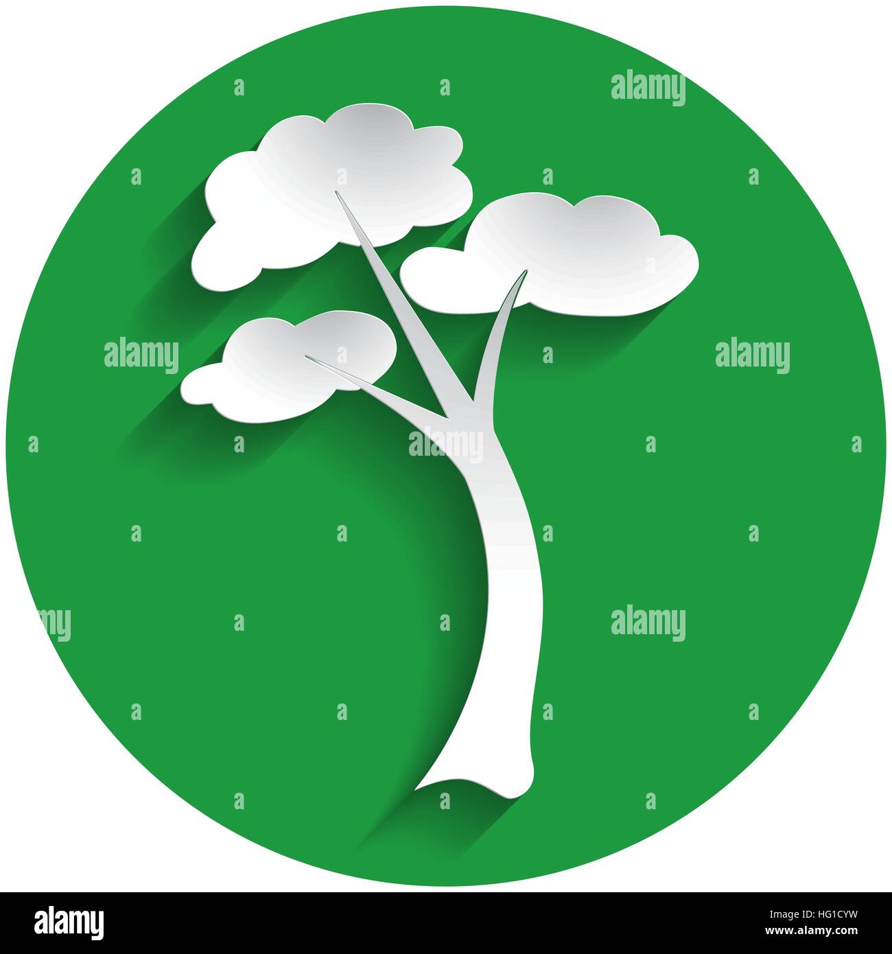 Christmas tree in green Stock Vector Images - Alamy