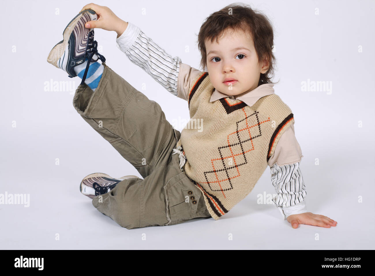 little boy doing exercises Stock Photo - Alamy