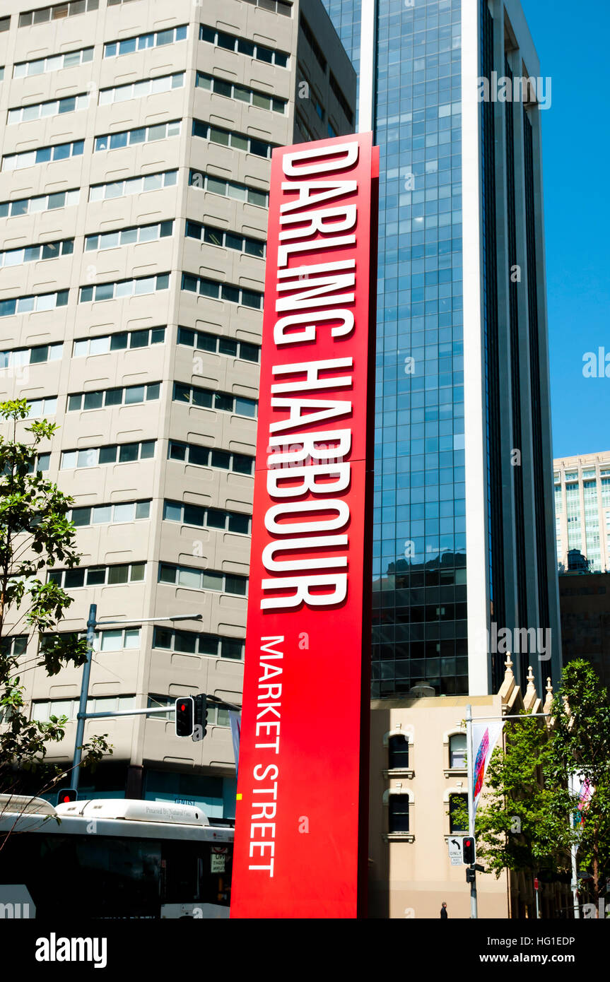 Darling Harbour Sign - Sydney - Australia Stock Photo - Alamy