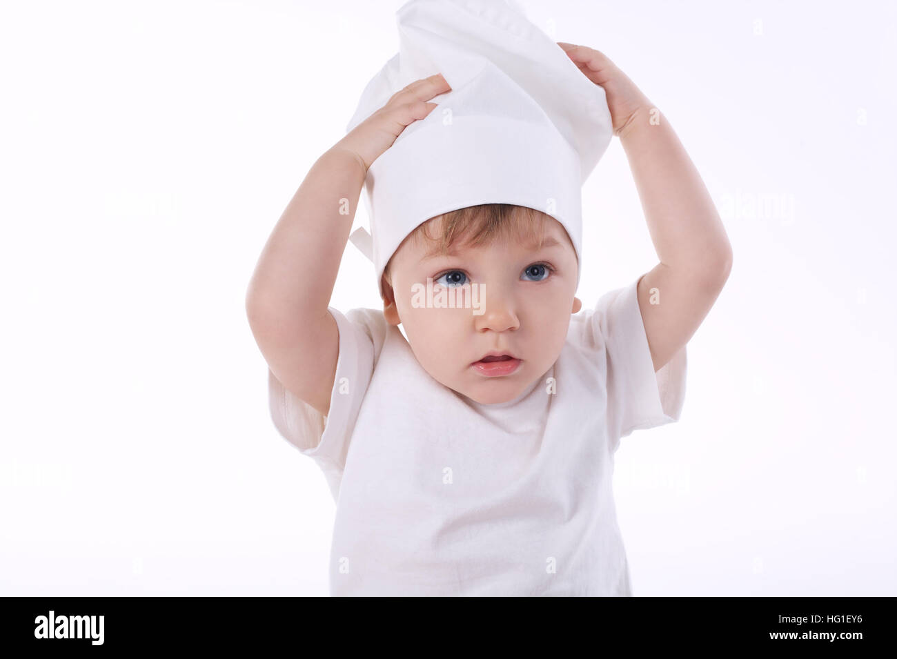 little cook on white background Stock Photo - Alamy