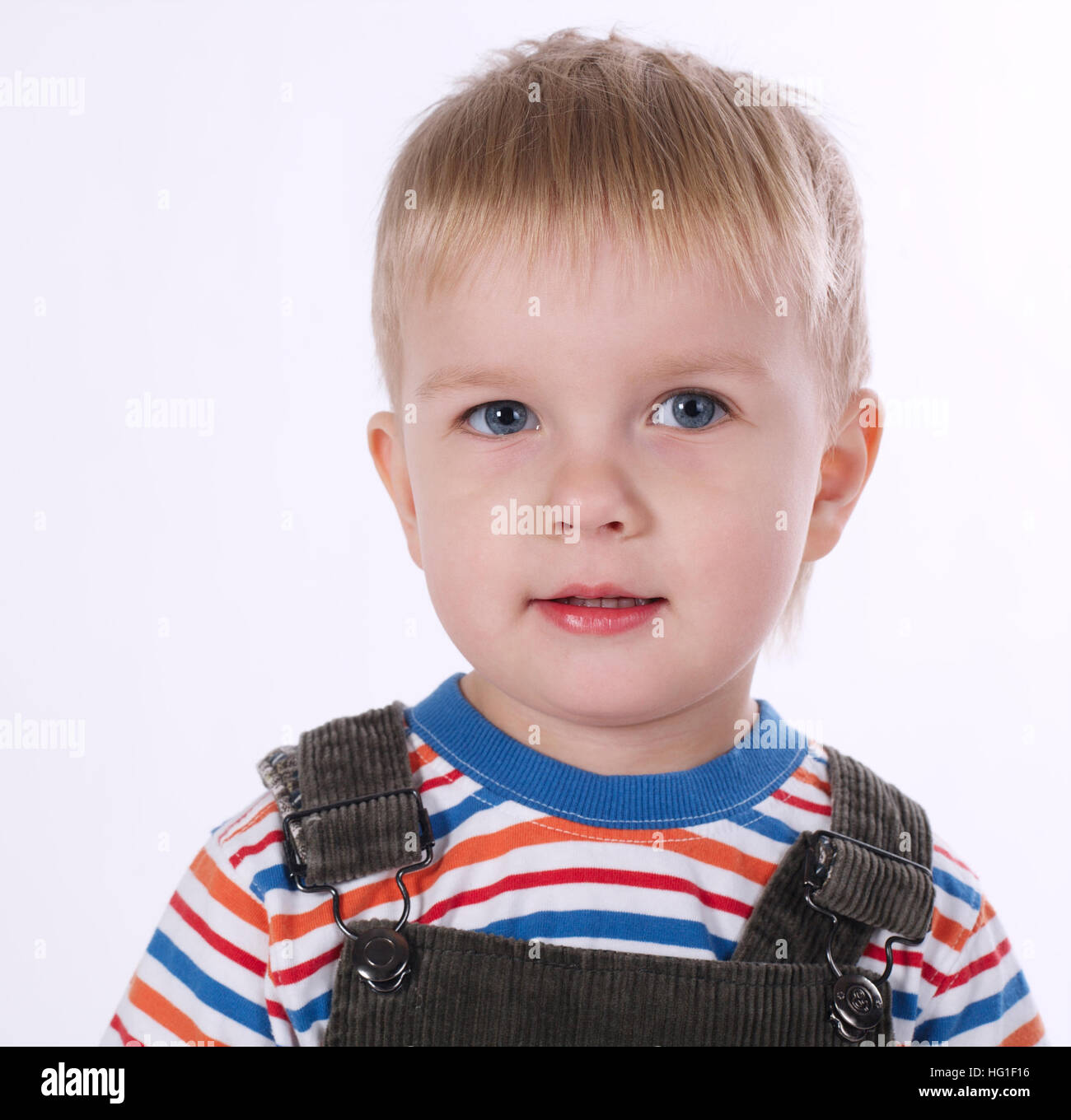 little boy on white background Stock Photo - Alamy