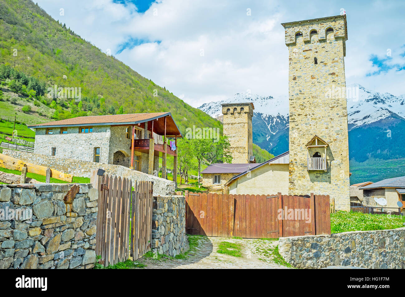Traditional Svan towers attracts tourists to visit Svaneti, enjoy local ...