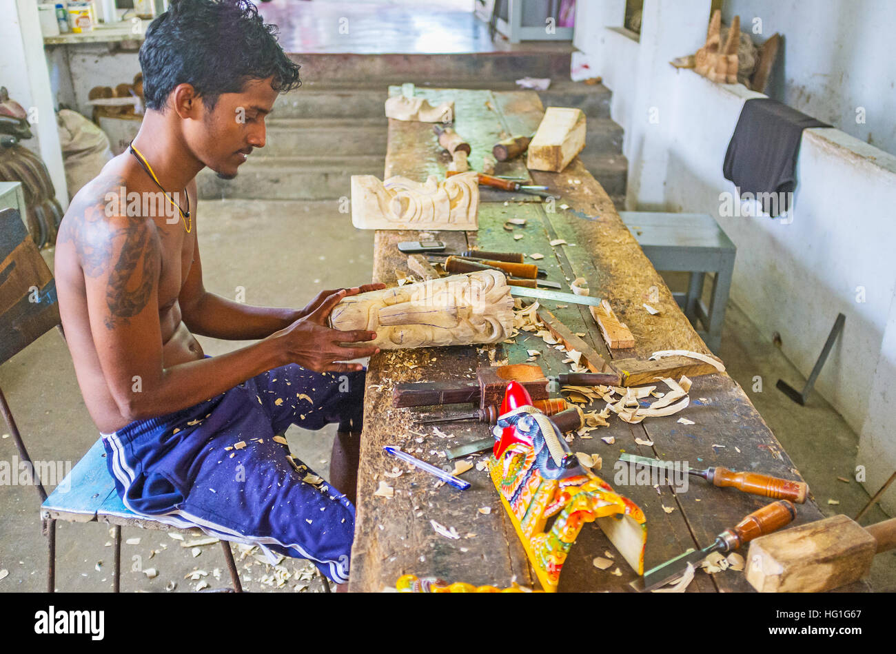 The workshop of the Mask Museum is open for tourists to enjoy the ...