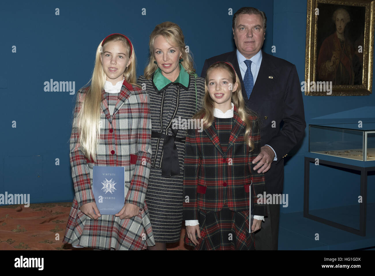 Duke of Castro, his wife Duchess Camilla, and and their daughters Maria ...