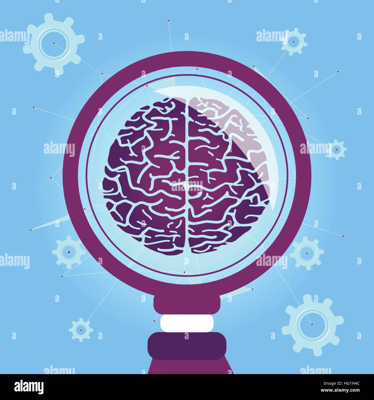 Brain scan research Stock Vector Images - Alamy