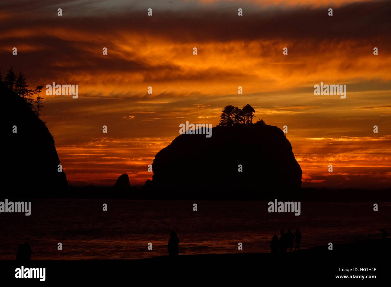 Sunset at La Push Washington Stock Photo - Alamy