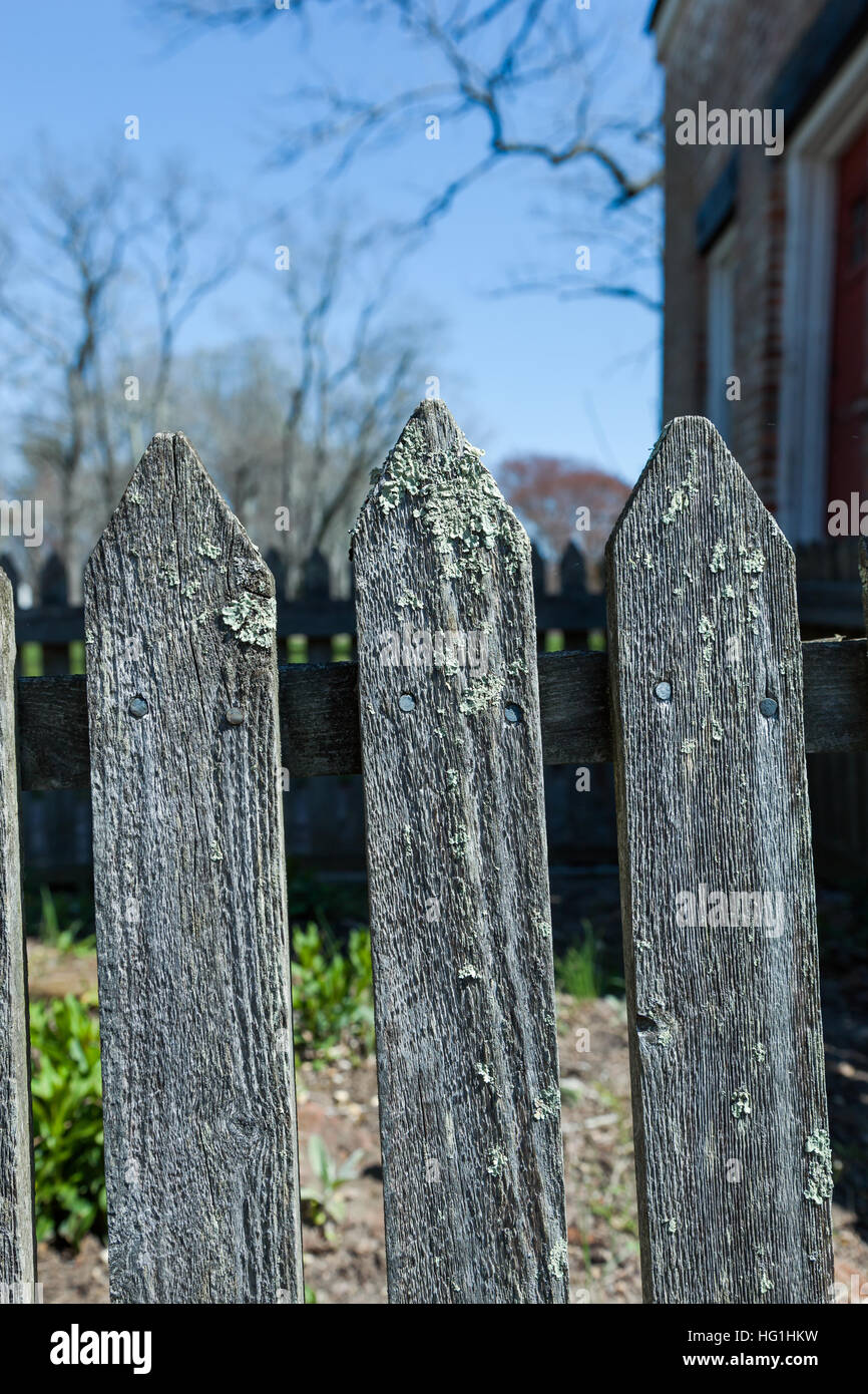 A closeup of an old, weathered fence. The wood is weathered Stock Photo ...