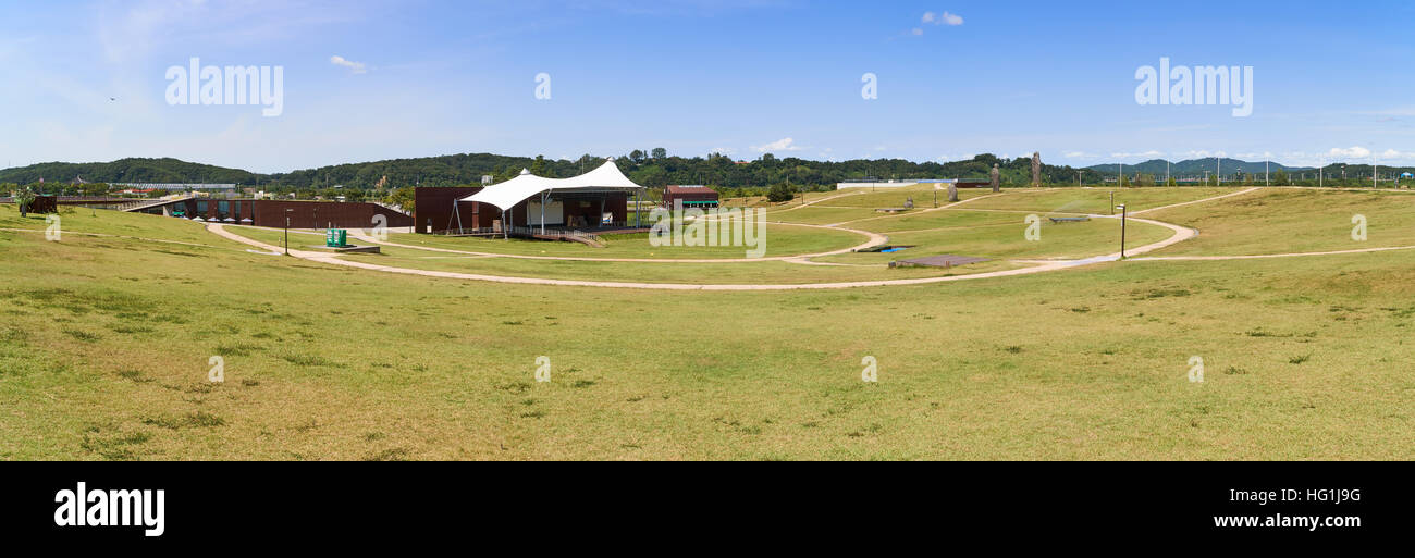 Landscape of Imjingak Pyeonghwa-Nuri Park, which is a peace theme park ...