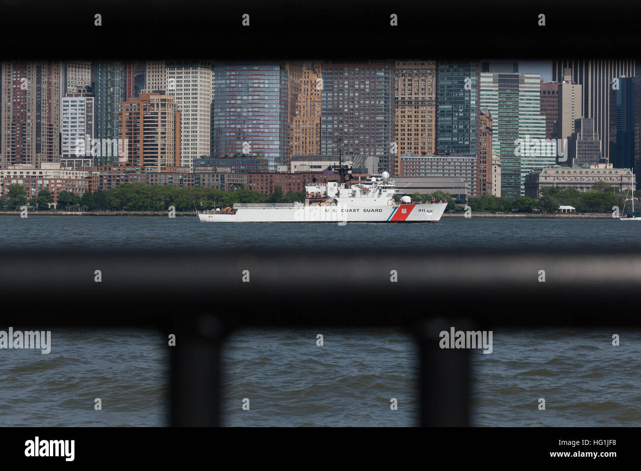 JERSEY CITY, NEW JERSEY - May 25, 2016: The US Coast Guard Cutter ...